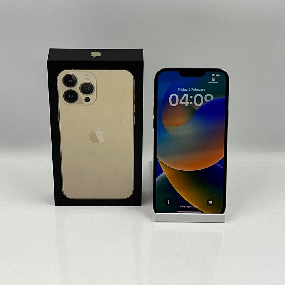 Pre-owned APPLE IPHONE 13 PRO MAX A2643 - 128GB / UNLOCKED GOLD - Own4Less